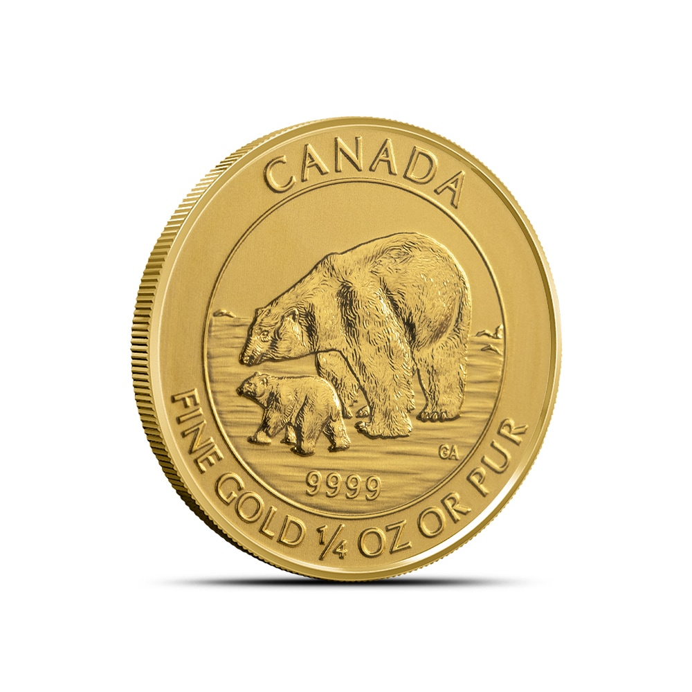 2015 1/4 oz Canadian Polar Bear & Cub Gold Coin – Freedom Gold USA